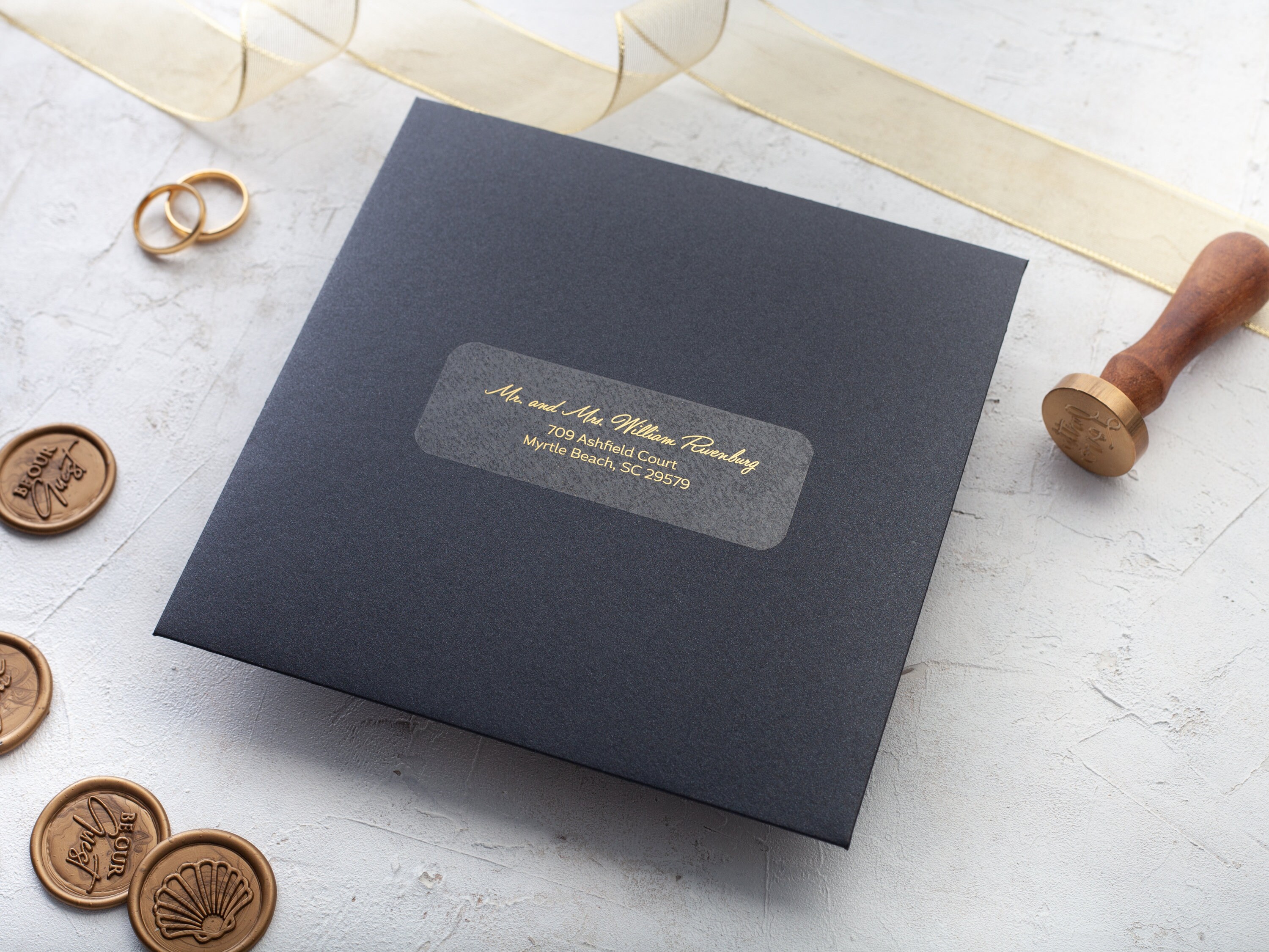 Wedding Invitation Address Labels: Gold/silver Foil or Transparent ...