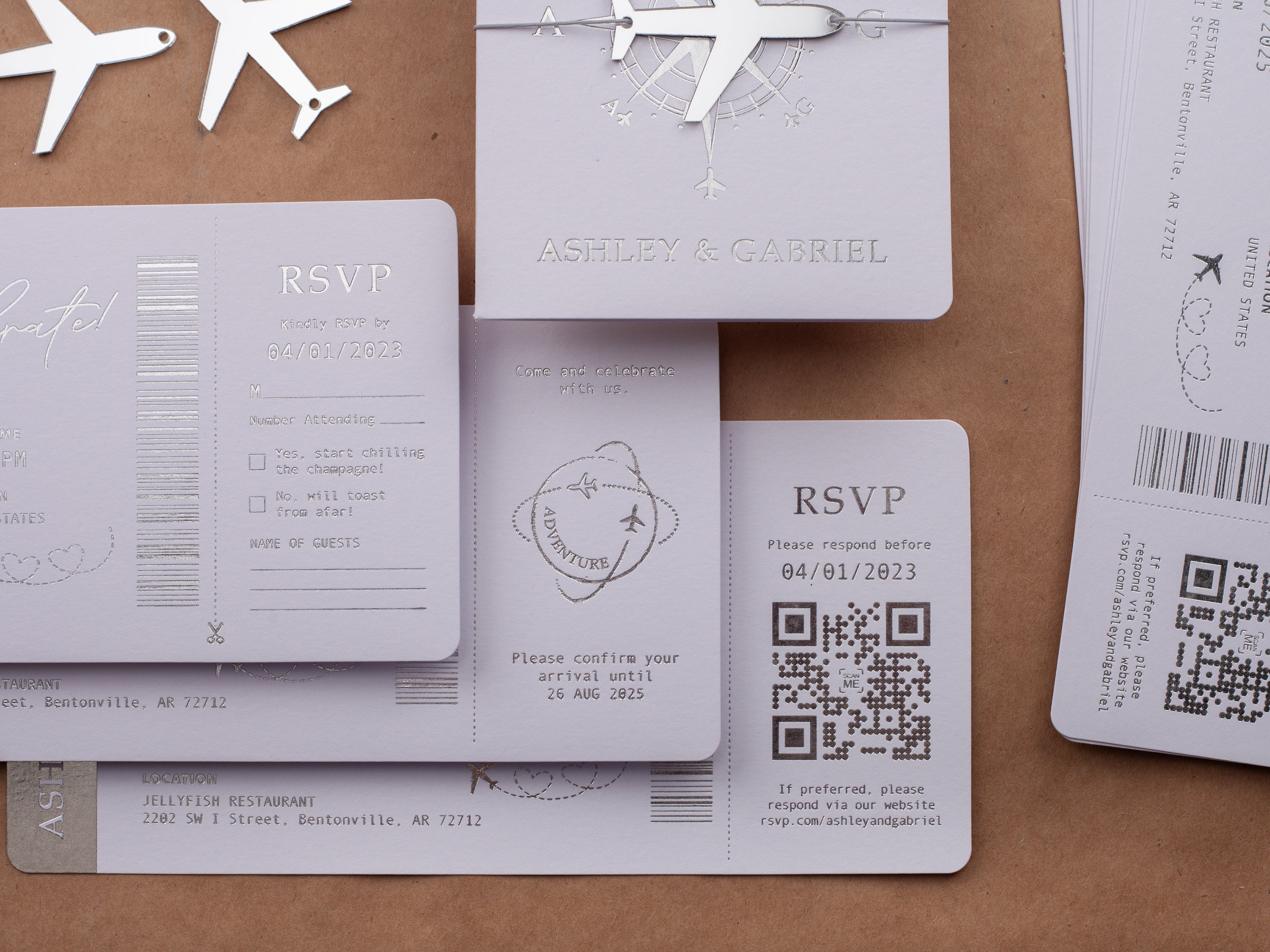 Destination Wedding Passport Invitation: Boarding Pass Style, White ...