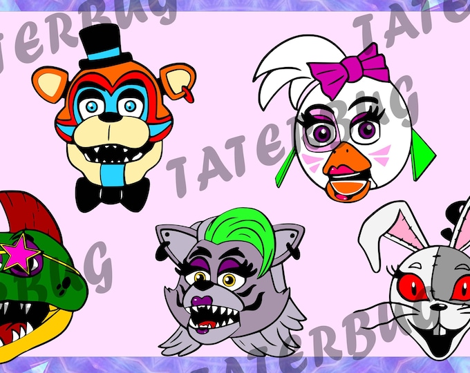 Fnaf Security Breach Svgs Five Nights at Freddy's Digital Files Svg Png ...