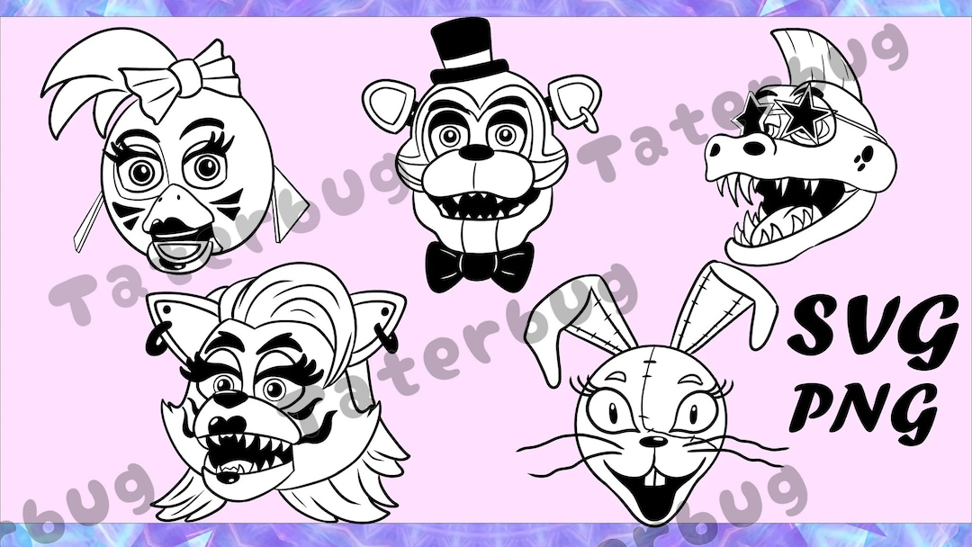 Fnaf Security Breach Svgs Five Nights at Freddy's Digital Files Svg Png ...