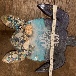 Beach Art Resin Turtle Key Holder, Wall Decor, Gift for New Home Owners ...