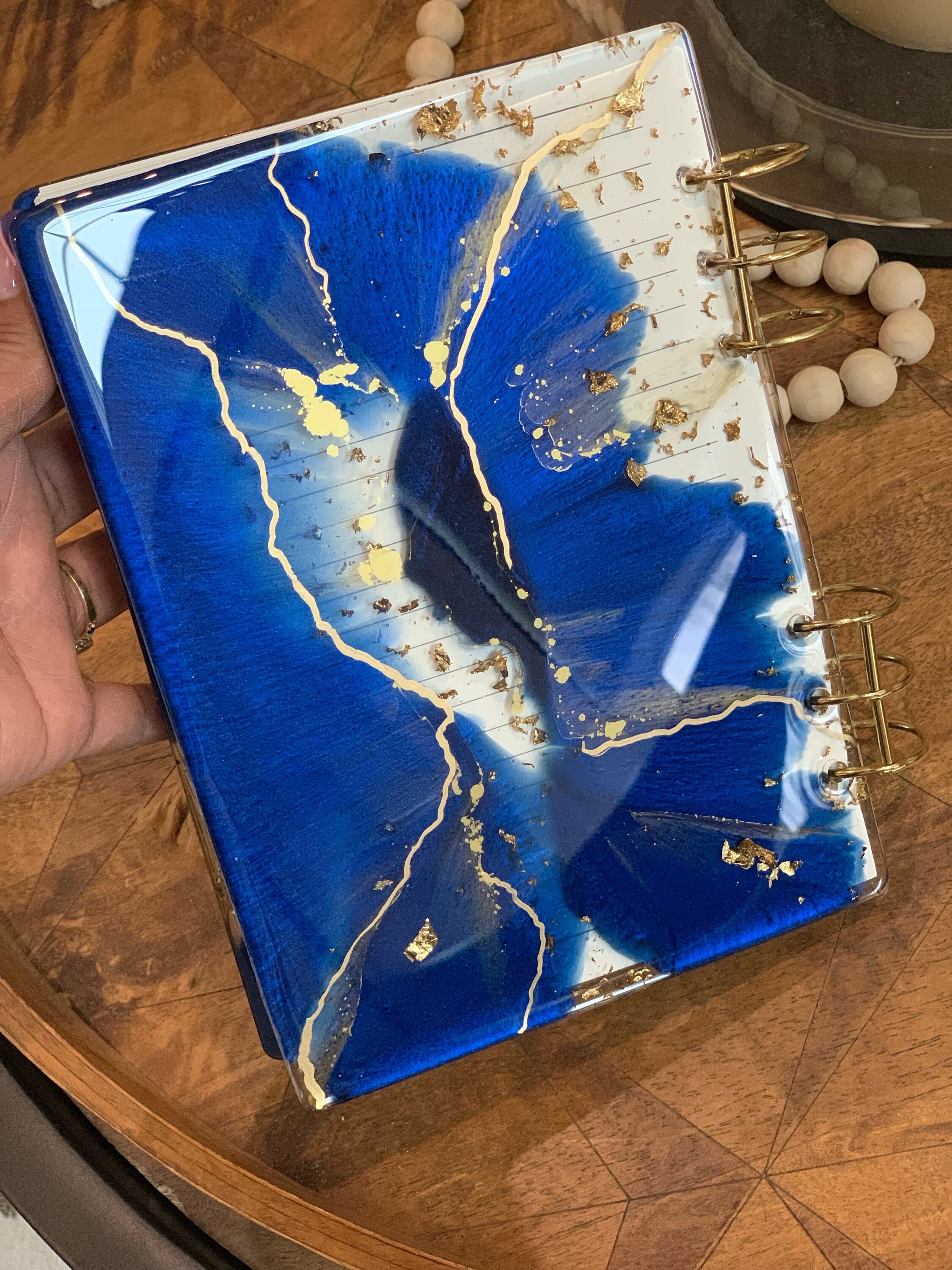 Personalized Resin Art Notebook Cover, Size A5 Resin Journal, Savings ...