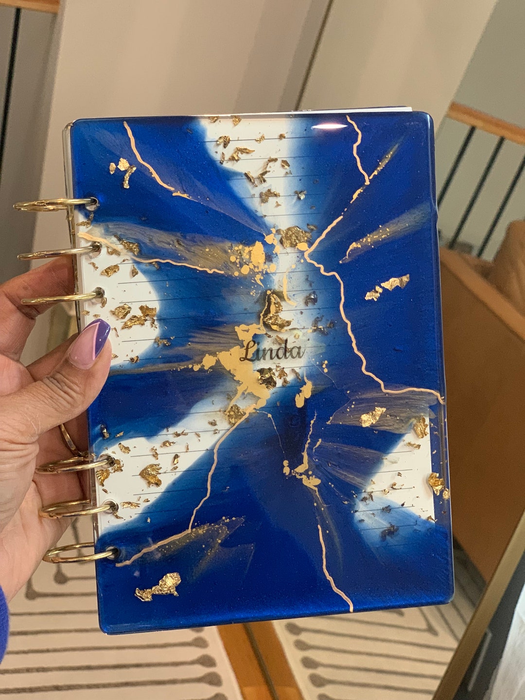 Personalized Resin Art Notebook Cover, Size A5 Resin Journal, Savings ...