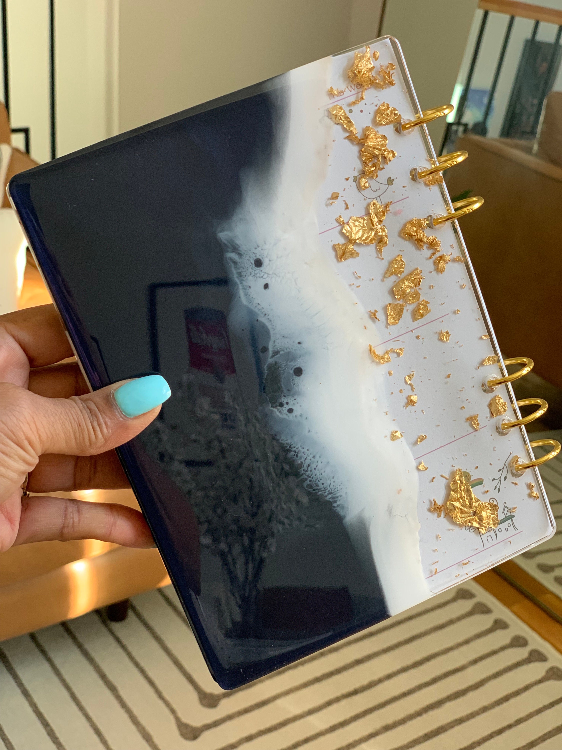 Personalized Resin Art Notebook Cover, Size A5 Resin Journal, Savings ...