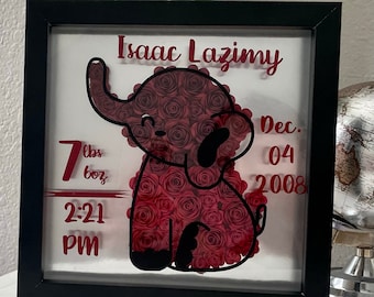 Baby Elephant Shadow Box - Etsy