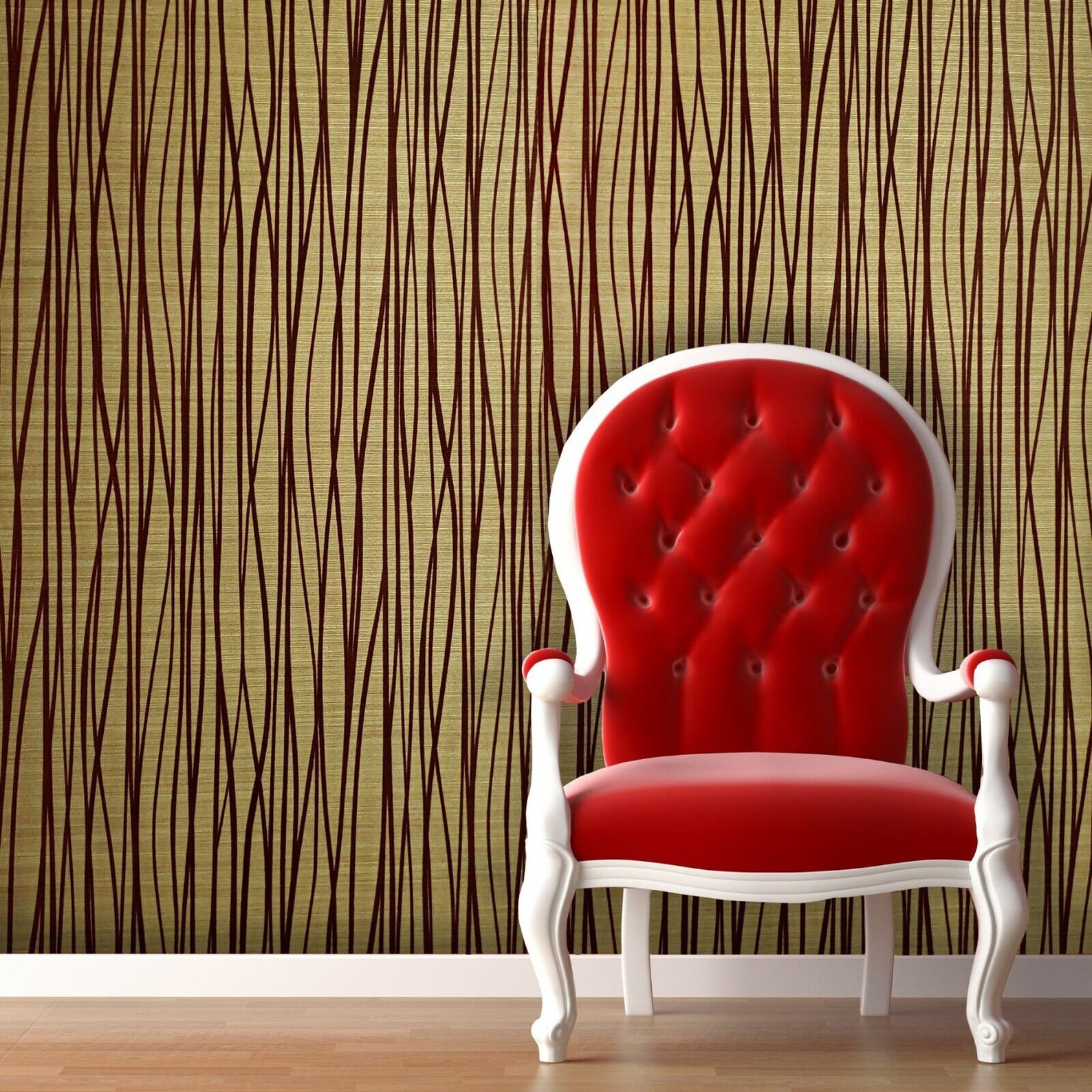 Flocked Texture Wallpaper Flock Burgundy Red Velvet Gold - Etsy