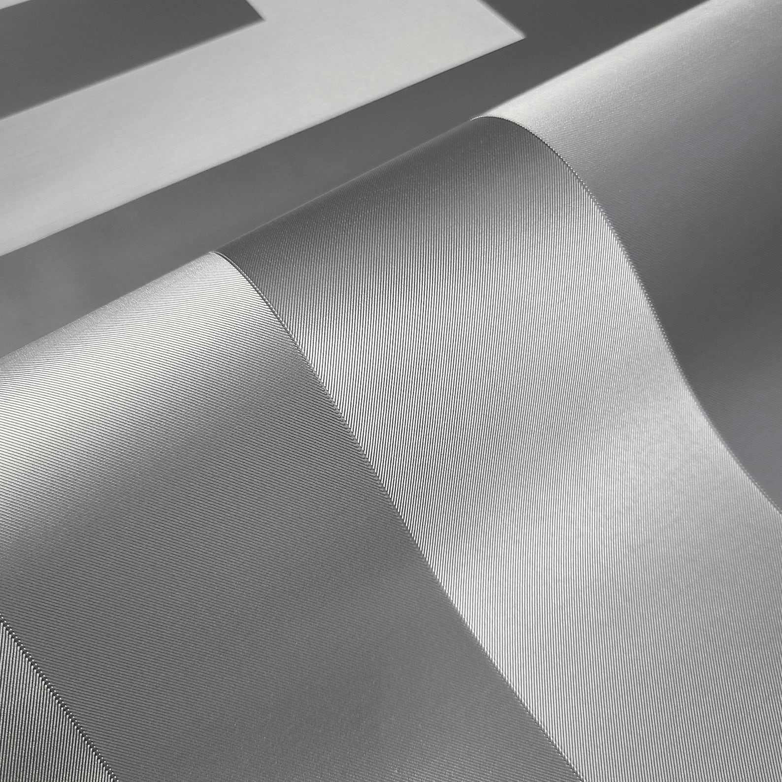 Contemporary Modern Large Greek Key Gray Silver Metallic Shiny ...