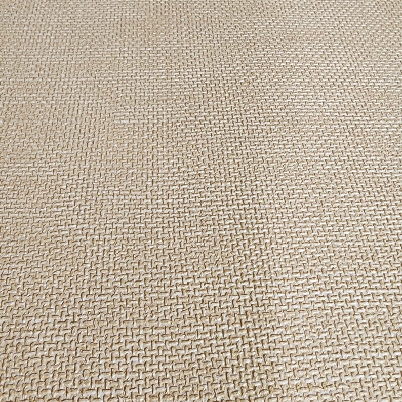 Modern Sand Beige Faux Woven Sack Fabric Textured Plain Contemporary ...