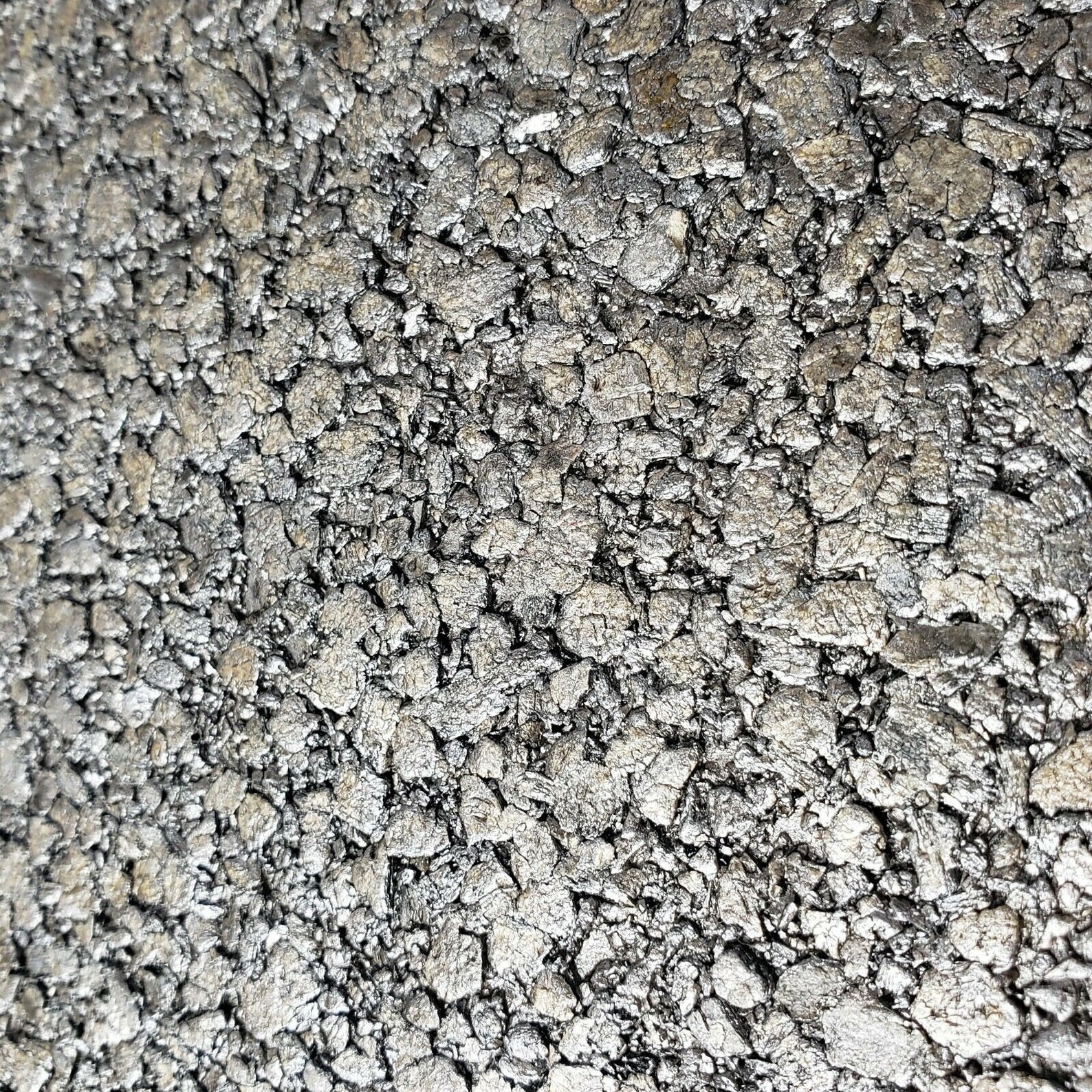 Modern Charcoal Silver Gray Big Chip Stone Natural Mica Wallpaper Plain ...