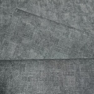 Dark Gray Plain Faux Woven Thread Sackcloth Fabric Textured Modern ...