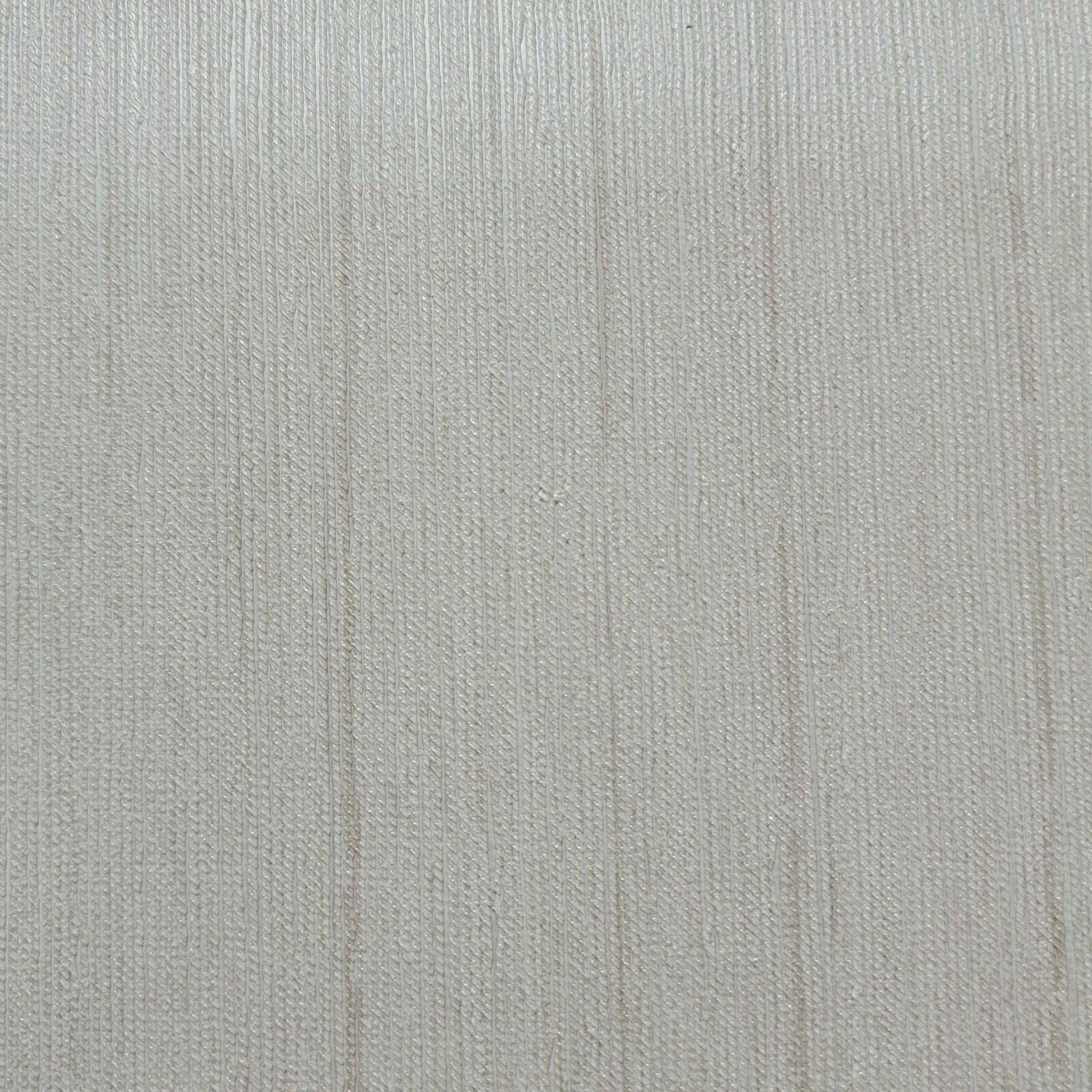 Contemporary Plain Beige off White Faux Fabric Vertical Lines Textured ...