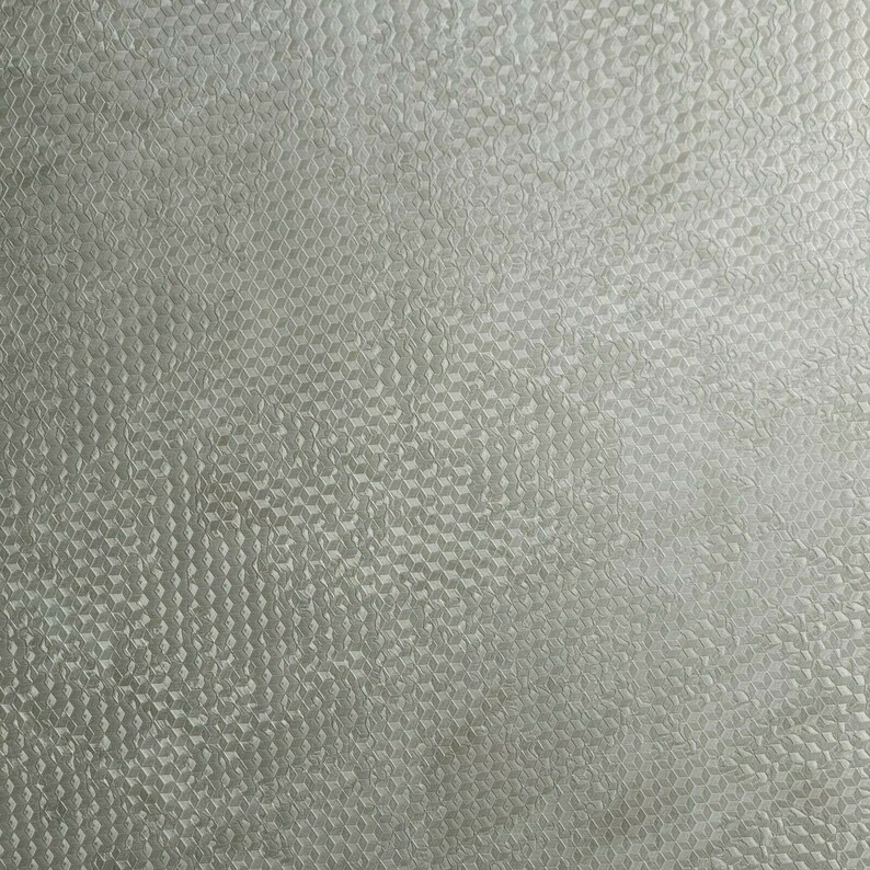 Modern Taupe Gray Metallic Little Cube 3-d Illusion Textured Hexagon ...