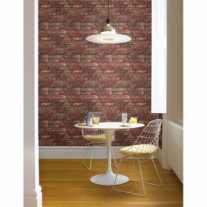 Brickwork Dark Red Rust Exposed Brick - Etsy