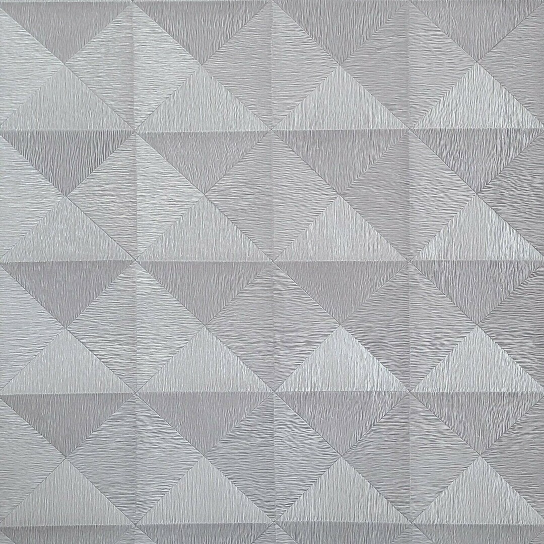 3D Illusion Gray Silver Metallic Geometric Pyramid Triangle Textured ...