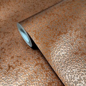 Embossed Coper Metallic Faux Metal Sheet Plaster Textured Modern ...