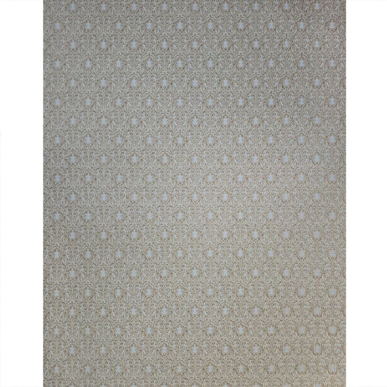 Embossed Wallpaper Victorian Vintage Damask Gray Gold Brass - Etsy