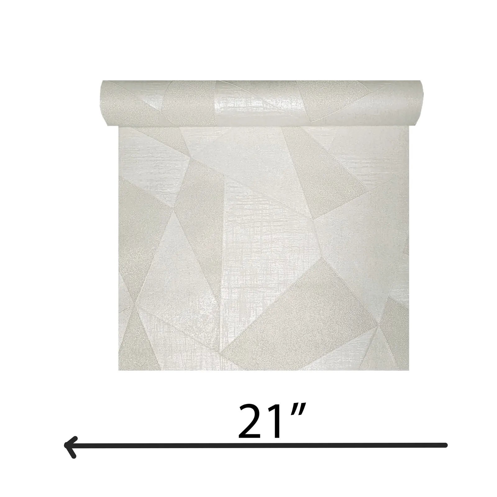 Geometric Beige off White Cream Triangles Faux Fabric Textured Geo ...