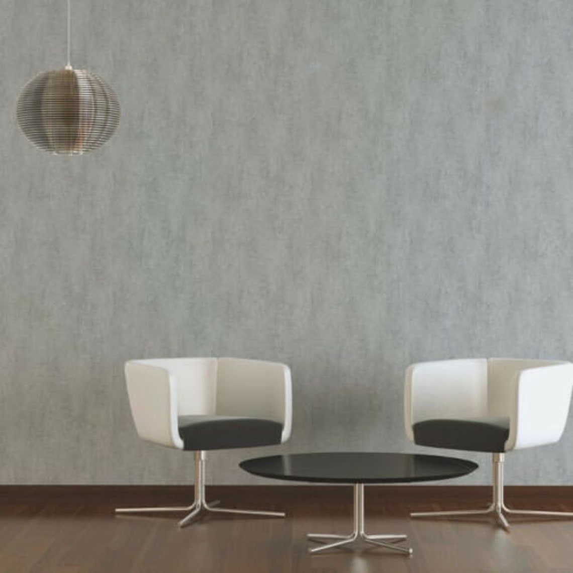 Matt Gray Modern Wallpaper Textured Realistic Faux Concrete ...