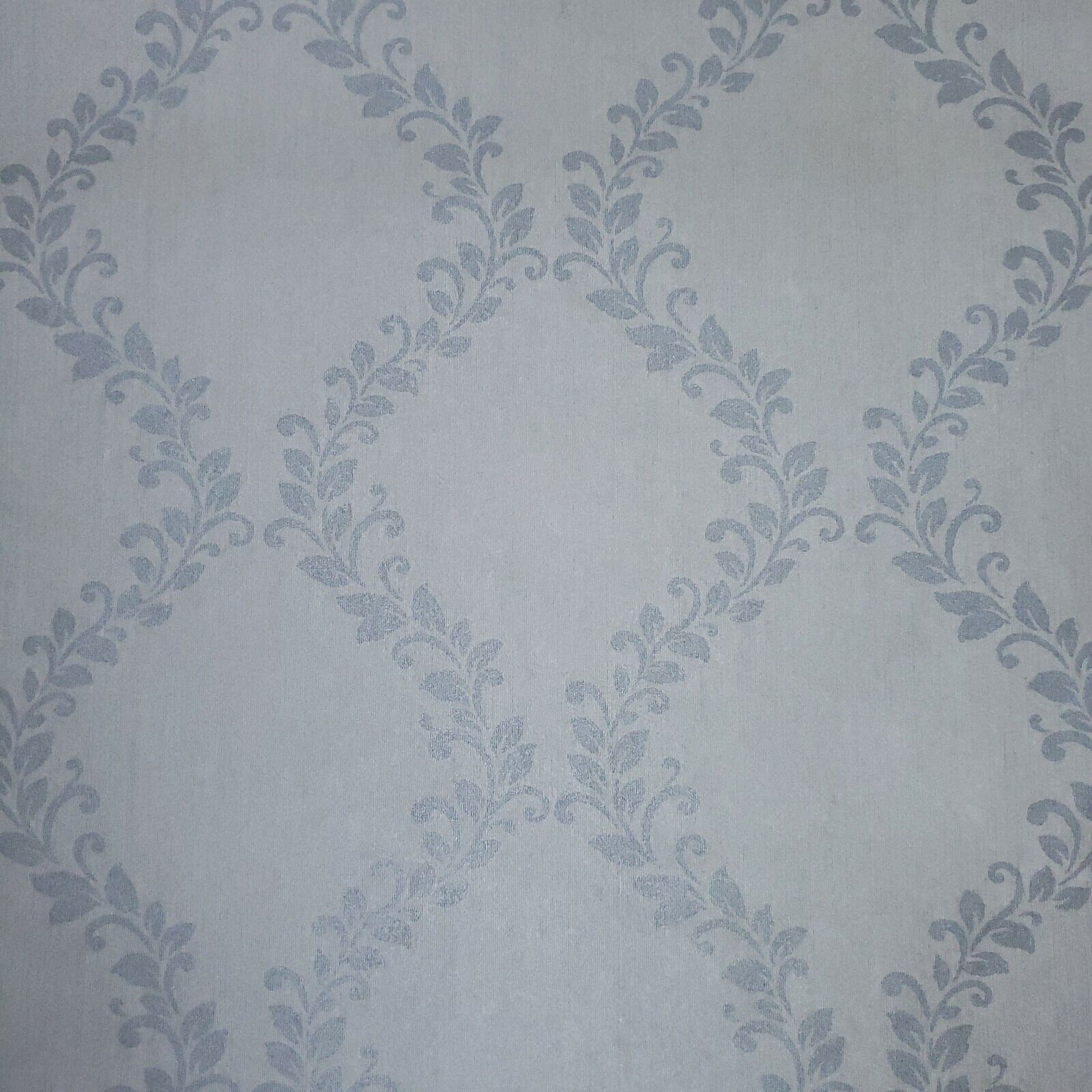 Glitter Embossed Victorian Wallpaper Gray Silver Metallic Wave - Etsy