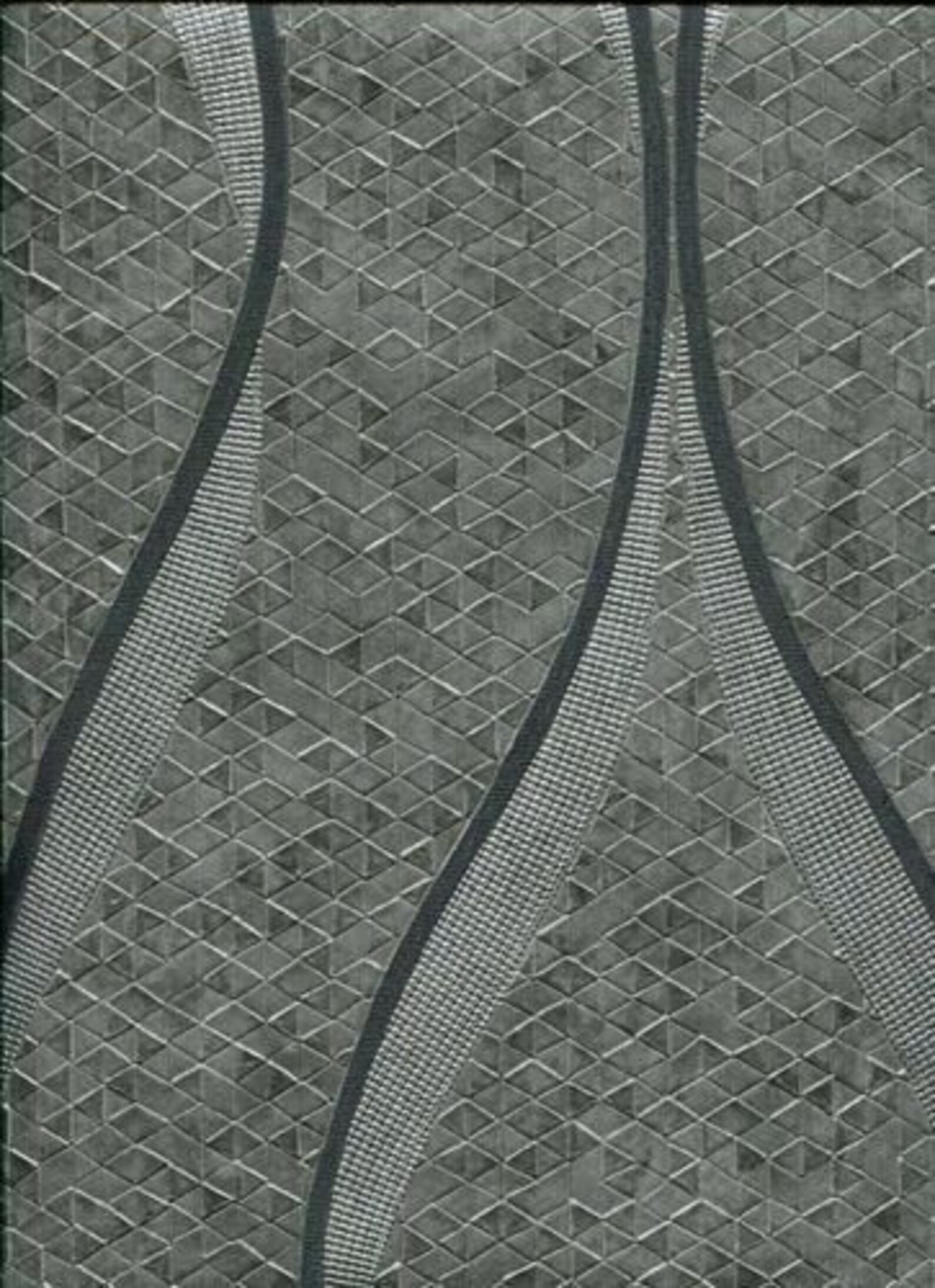 Dark Gray Gunmetal Silver Metallic Tiles Wavy Lines Textured - Etsy
