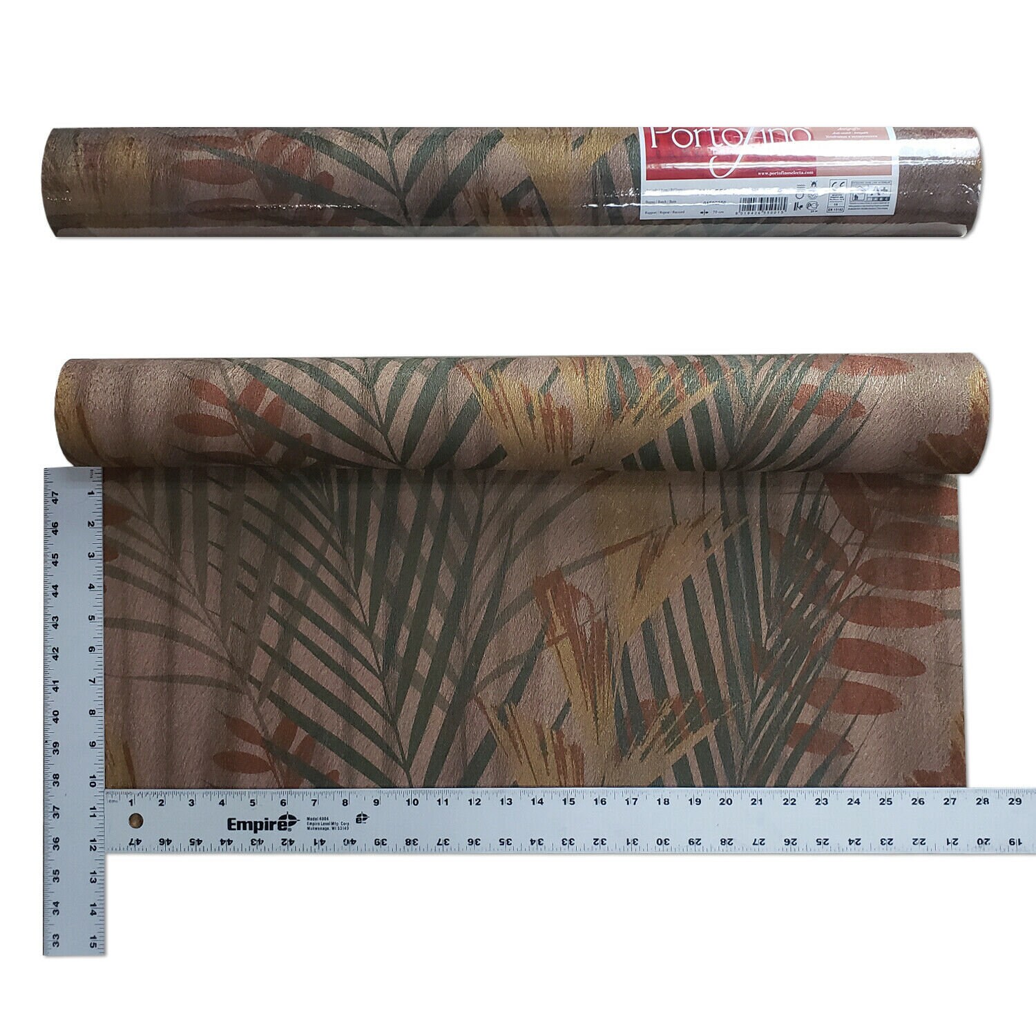 Textured Wallpaper Roll Copper Metallic Modern Floral Tropical - Etsy