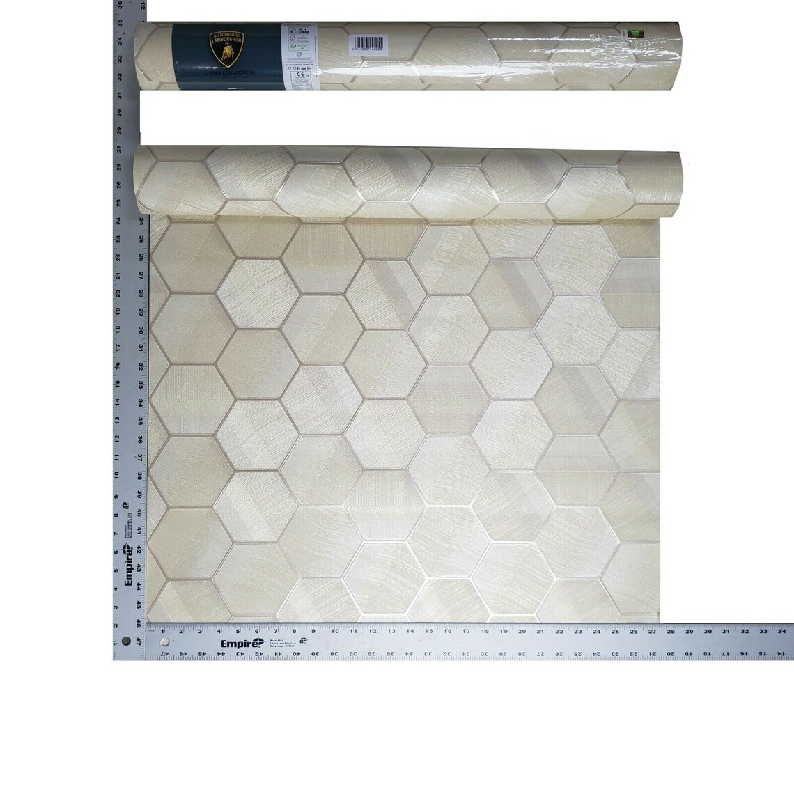 Hexagon Feature Yellow Gold Metallic Textured Wallpaper - Etsy