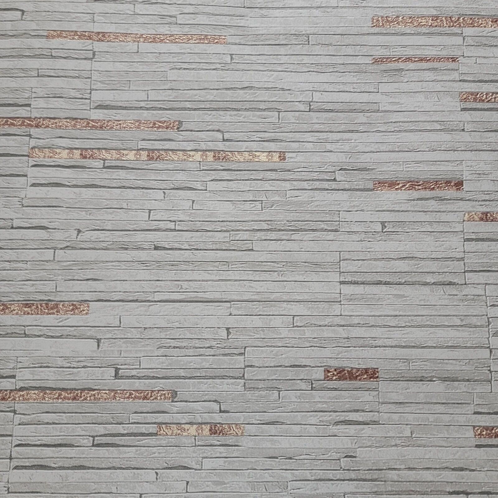 Wallpaper Textured Gray Bronze Metallic Modern Faux Realistic Stone ...