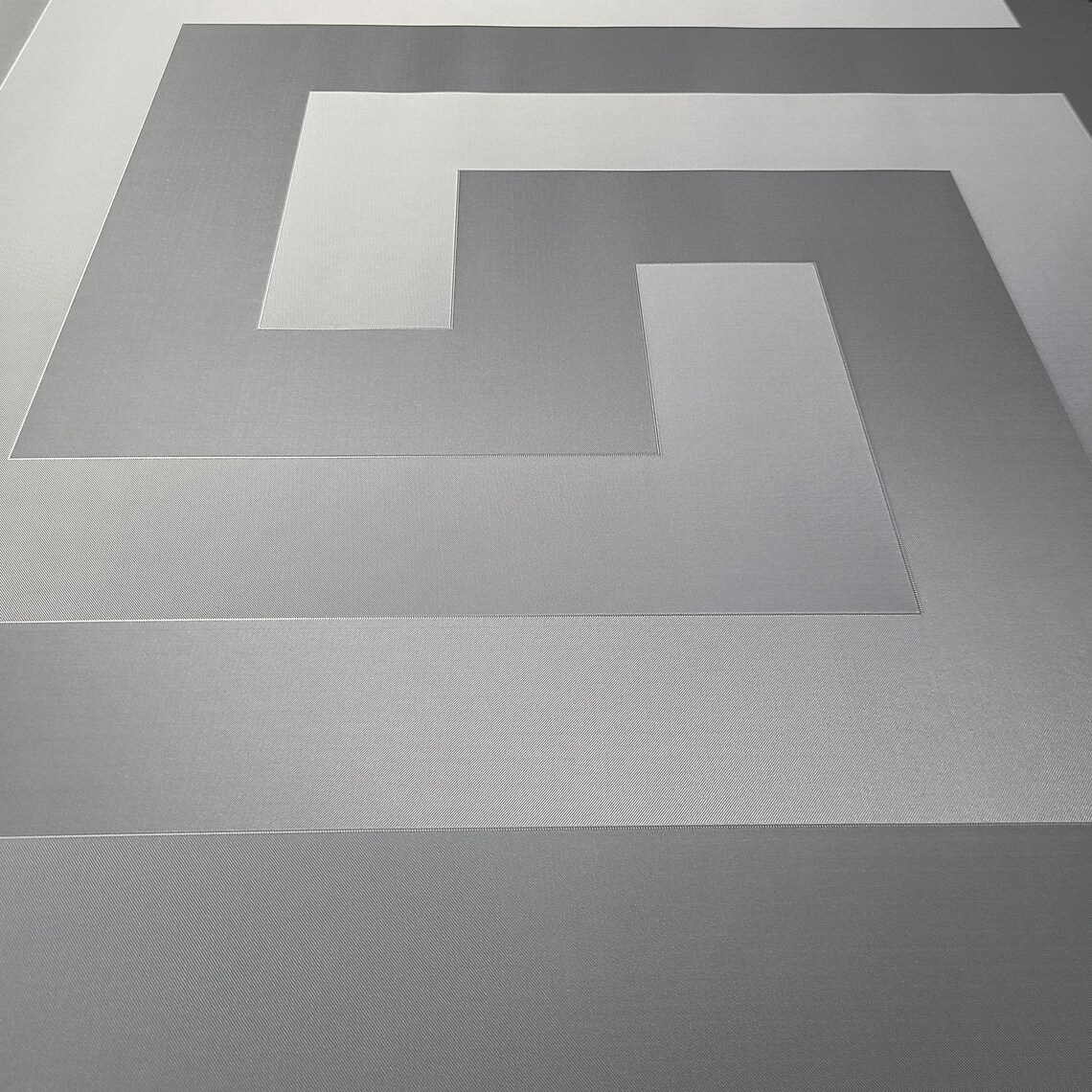 Contemporary Modern Large Greek Key Gray Silver Metallic Shiny - Etsy