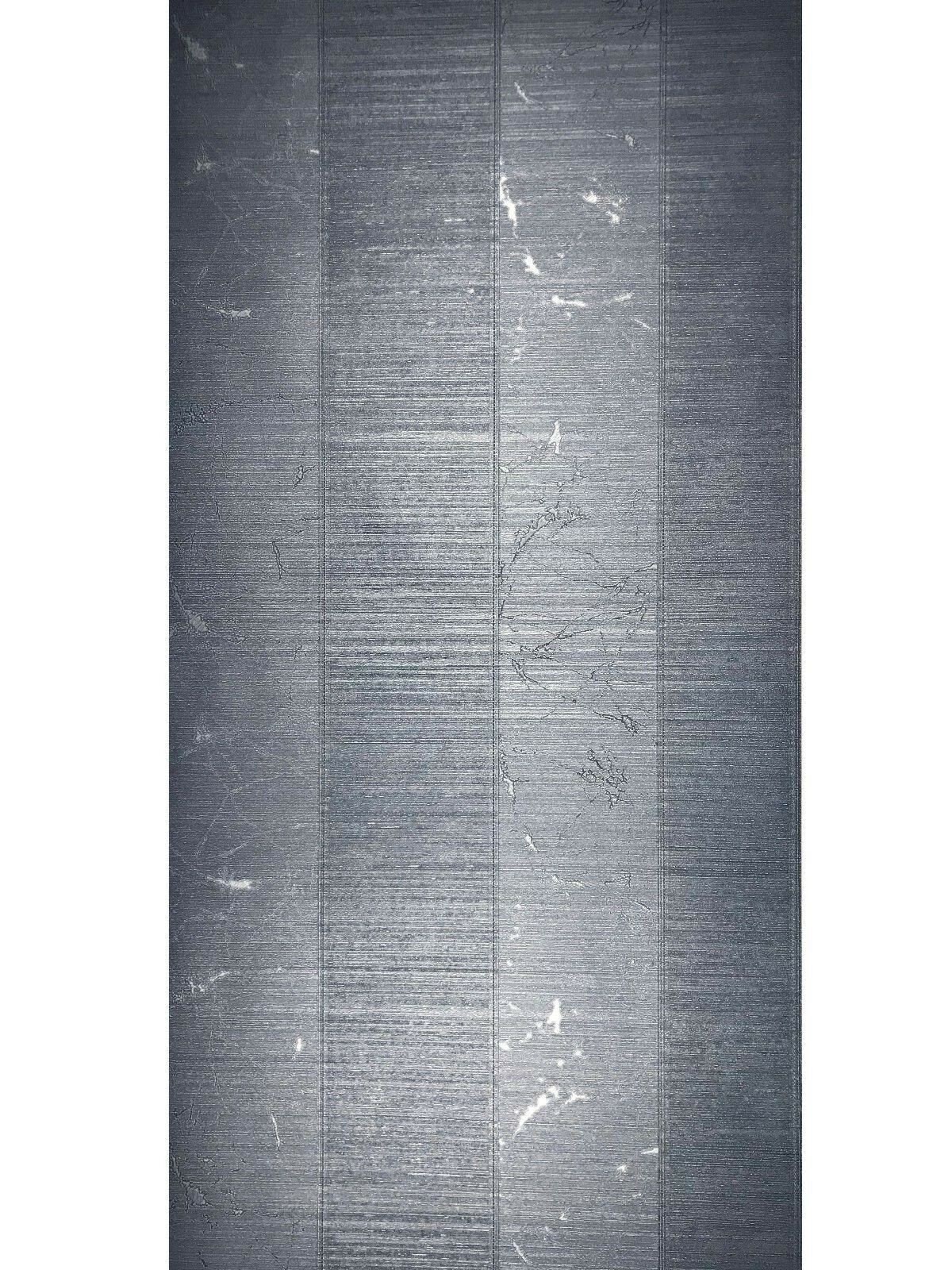 Wallpaper Roll Gray Blue Metallic Textured Striped Modern - Etsy