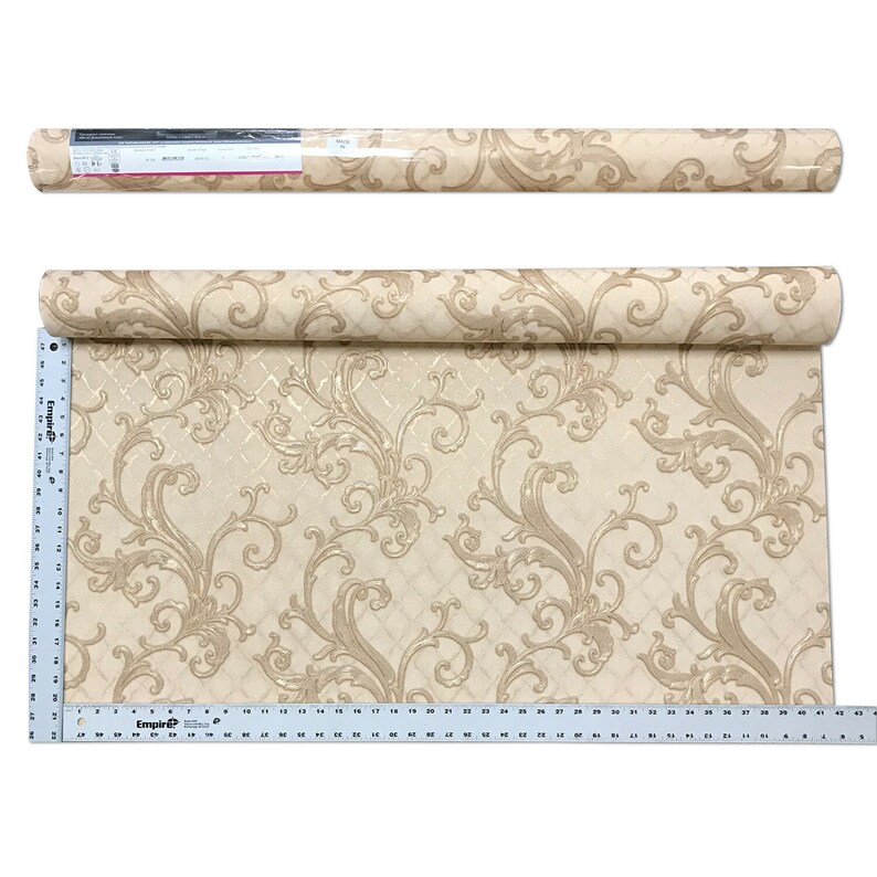 Modern Rose Gold Wallpaper Roll Embossed Diamonds Metallic - Etsy