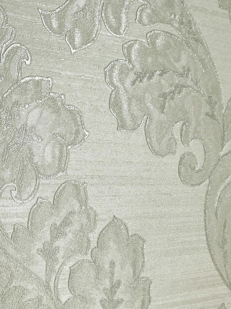 Embossed Wallpaper White Textured Large Victorian Traditional - Etsy