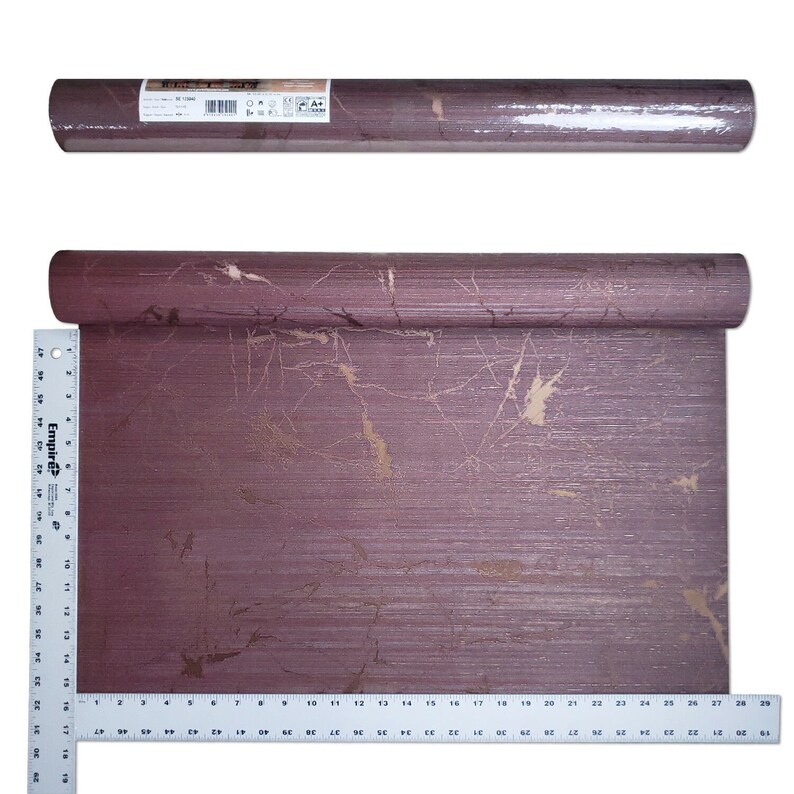 Wallpaper Burgundy Gold Rust Metallic Textured Plain Modern Wall ...