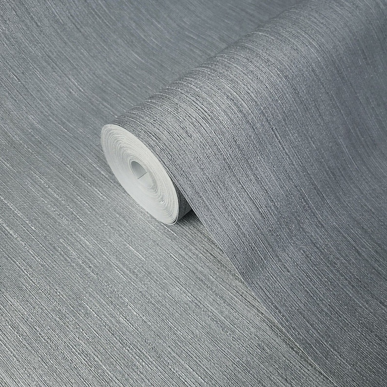 Silver Metallic Faux Fabric Textured Stria Lines Textures Modern ...