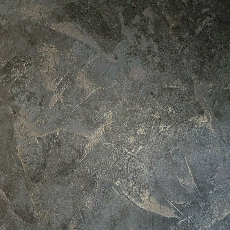 Contemporary Brown Bronze Gold Metallic Wallpaper Textured Faux ...