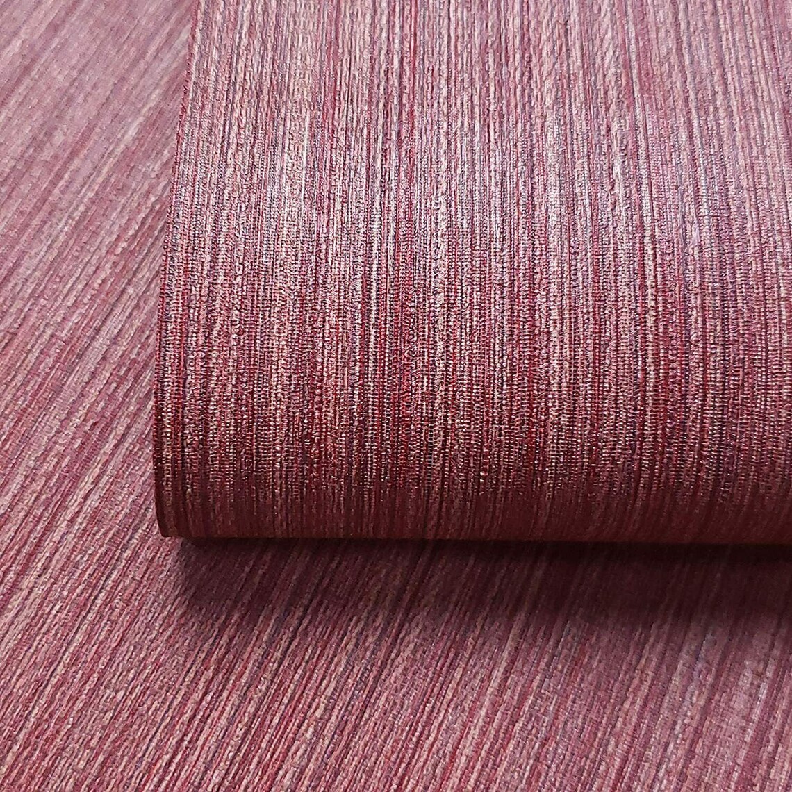 Embossed Plain Modern Burgundy Stria Lines Metallic Textured - Etsy