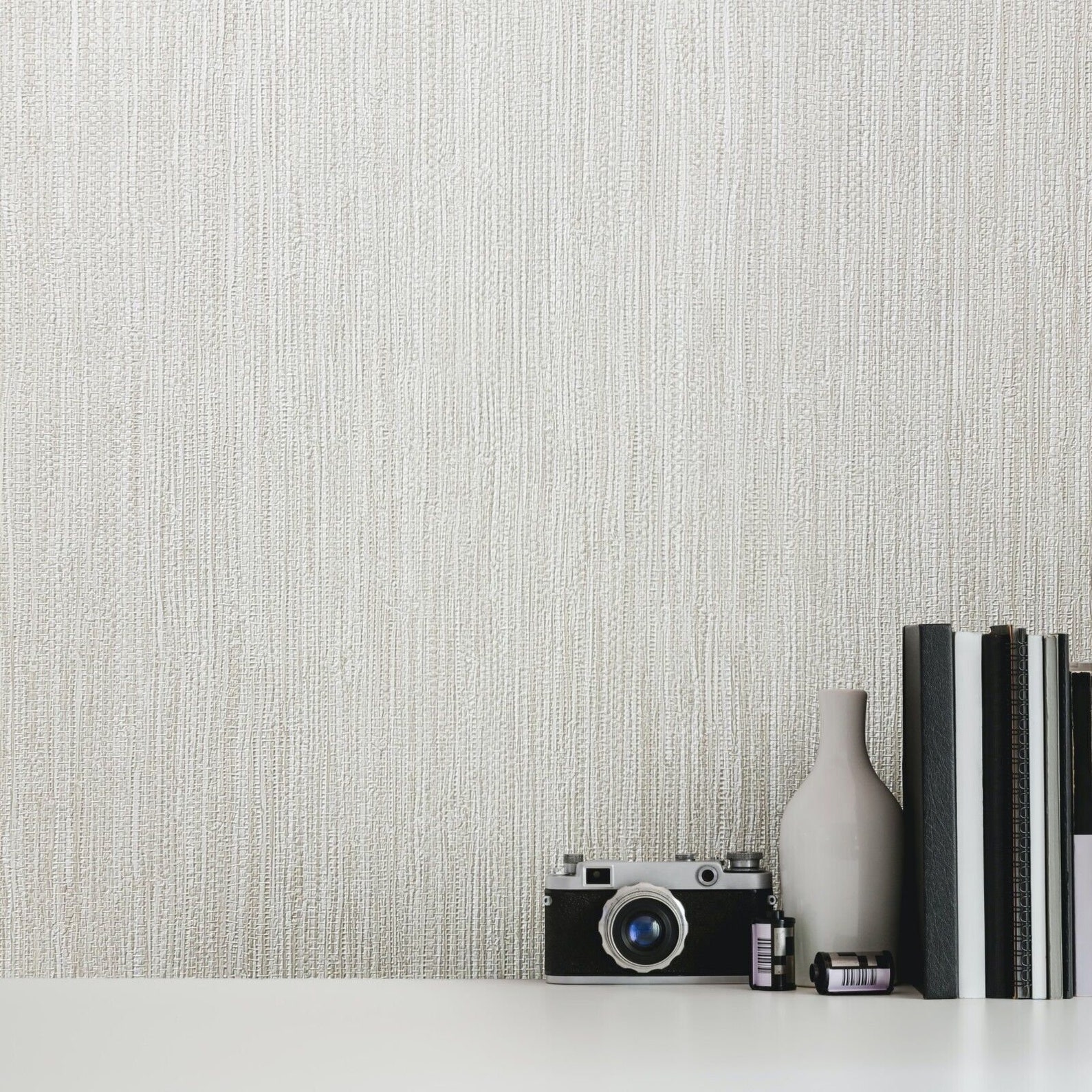 Vinyl Modern Embossed Tan off White Plain Faux Grasscloth Textured ...