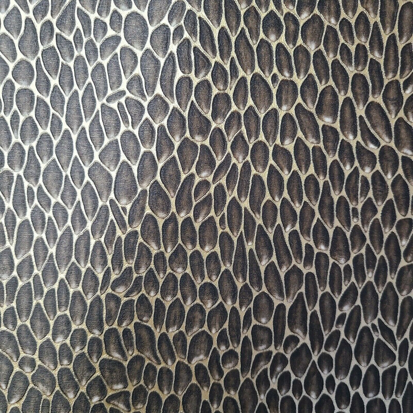 Contemporary Black Gold Metallic Faux Stone Snake Skin - Etsy