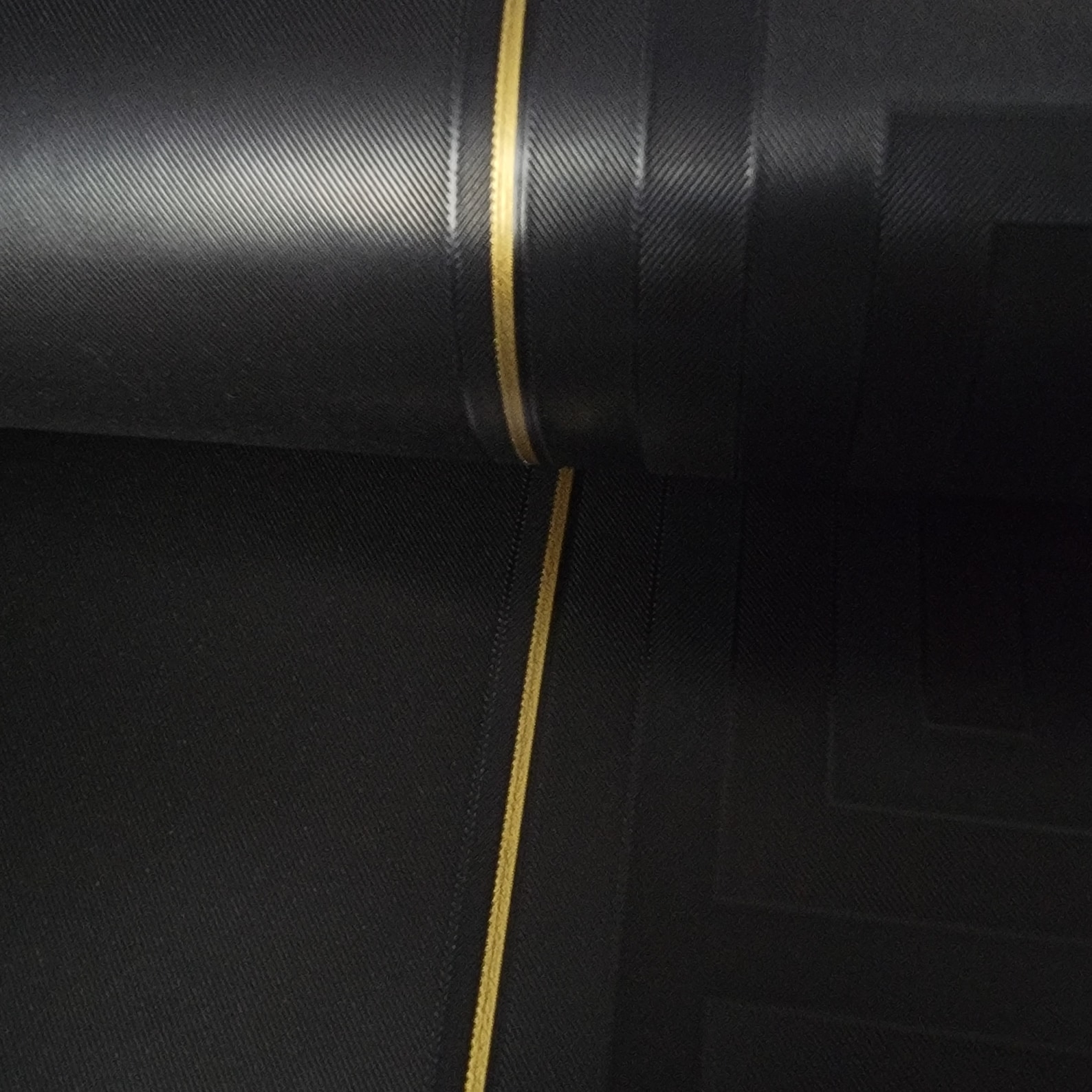 Greek Key Stripped Black Gold Metallic Textured Wallpaper 3D Illusion ...