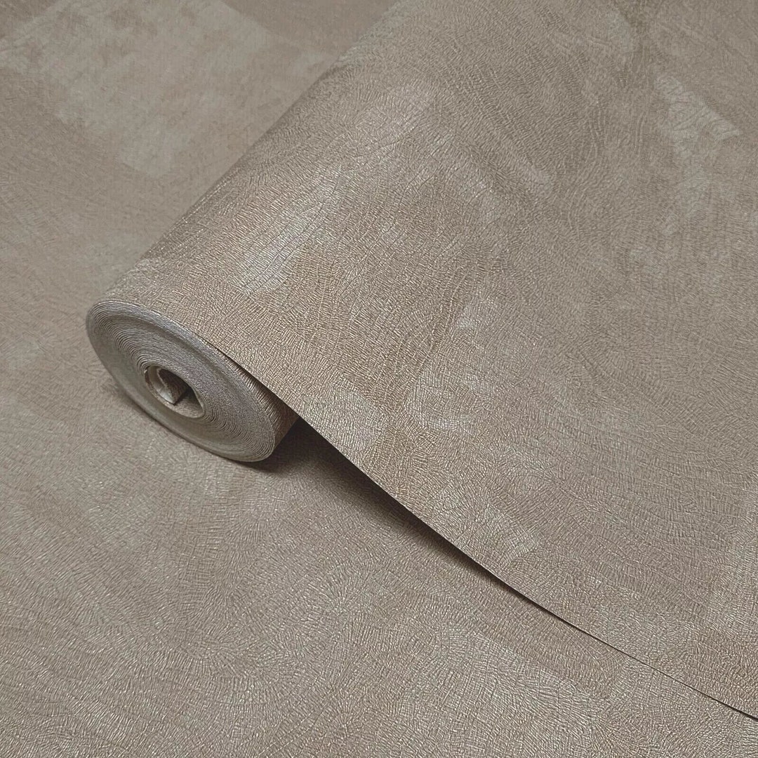 Embossed Khaki Tan Faux Square Tiles Plaster Textured Contemporary ...