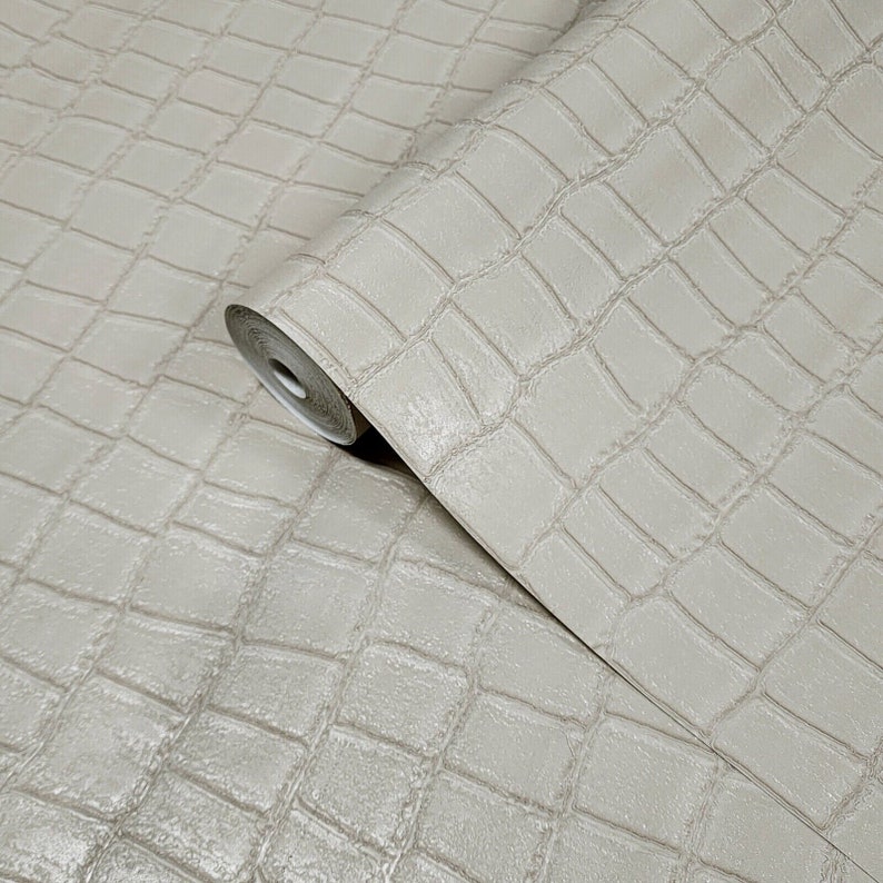 Crocodile Animal Beige Tan Cream Faux Skin Alligator Leather Textured ...