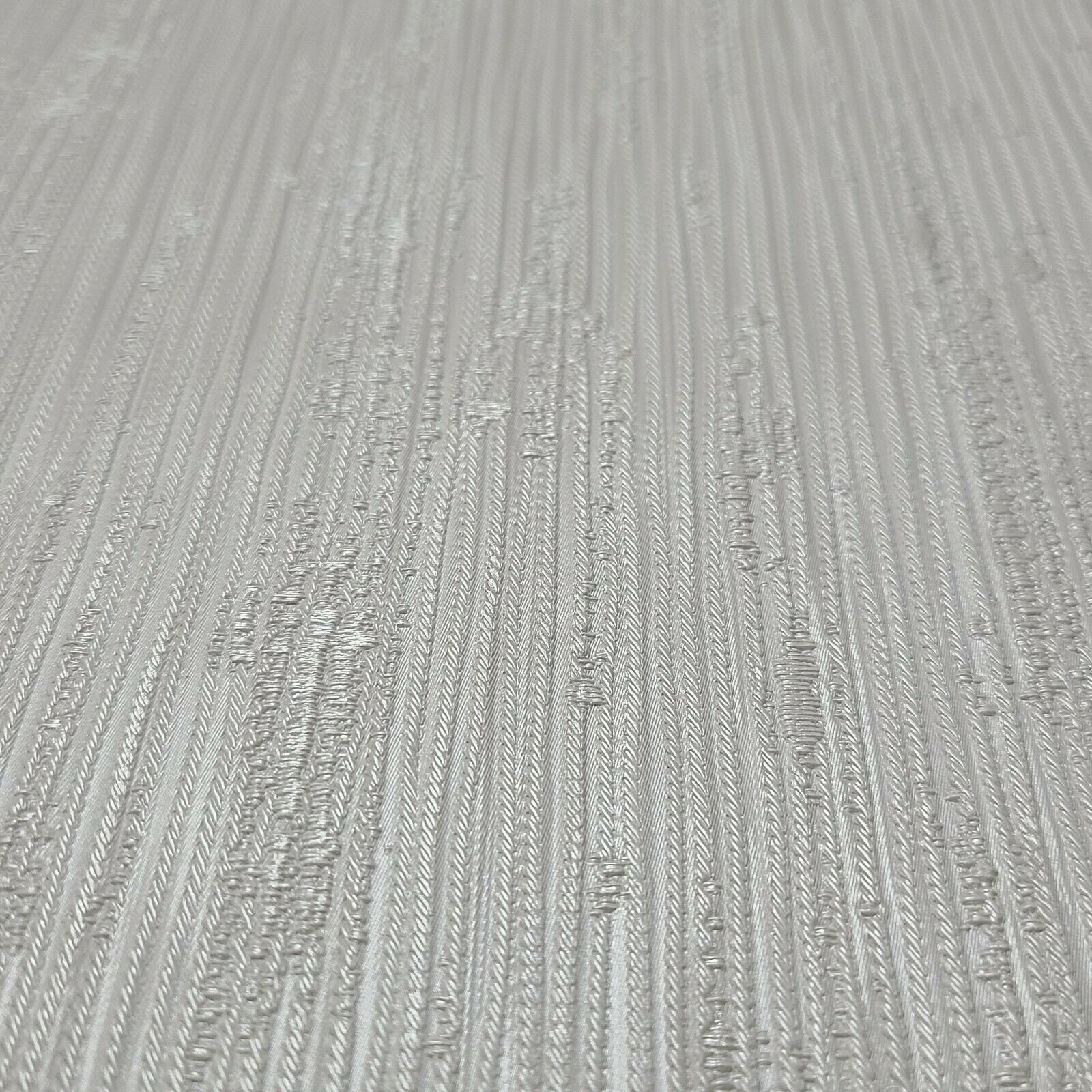 Modern White Stria Lines Faux Fabric Heavy Texture Plain Textured ...