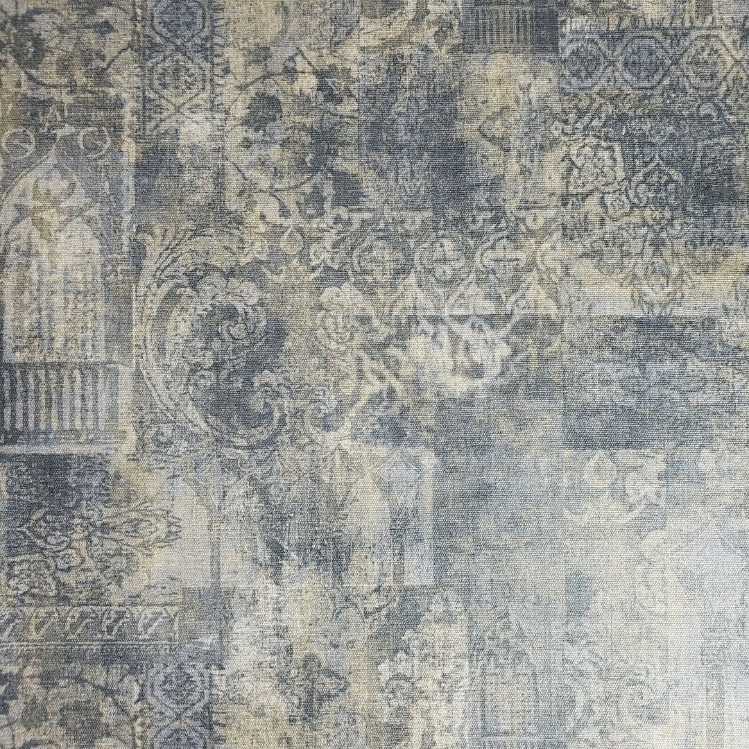 Wallpaper Rustic Blue Faux Vintage Old Rug Carpet Textured Moroccan ...
