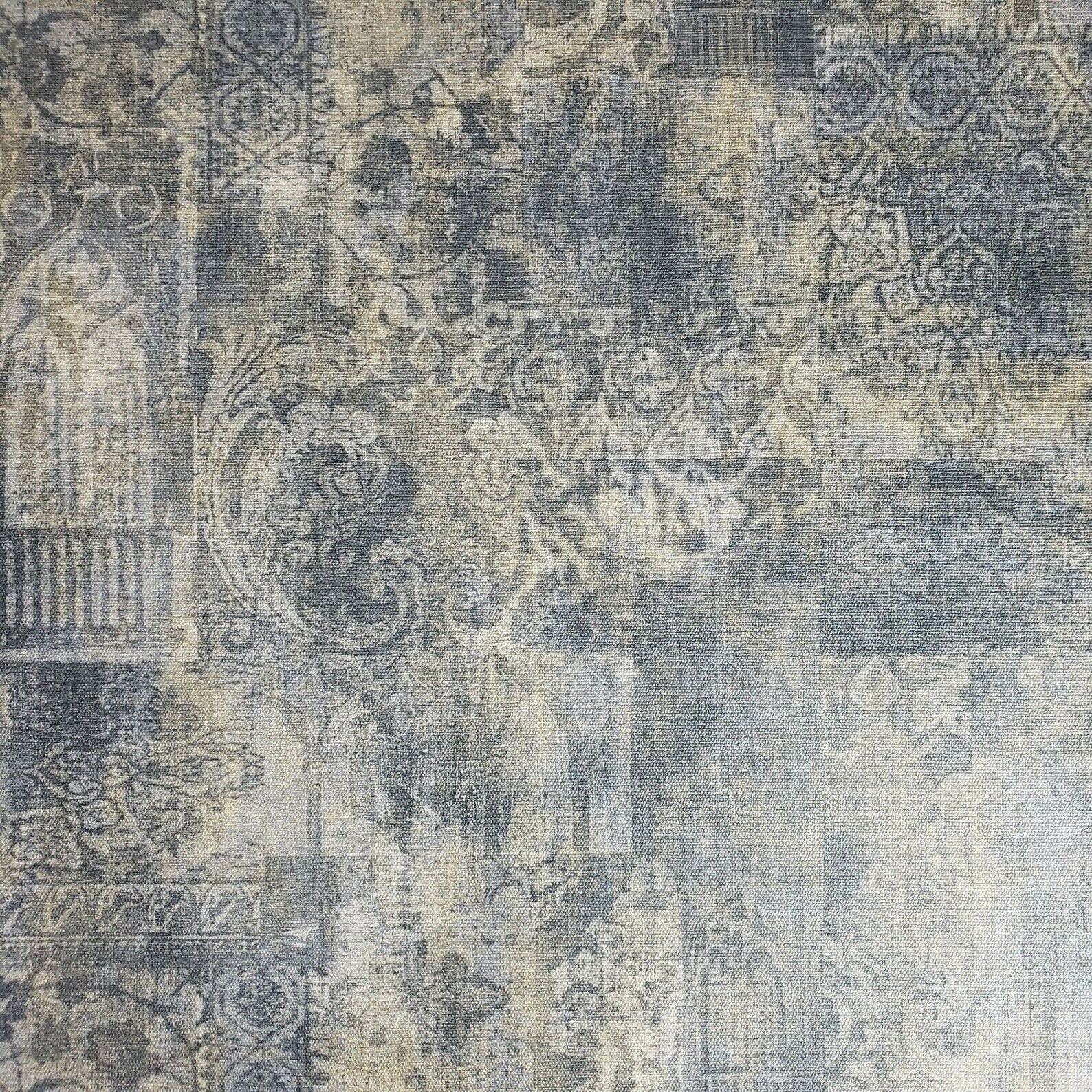 Wallpaper Rustic Blue Faux Vintage Old Rug Carpet Textured - Etsy