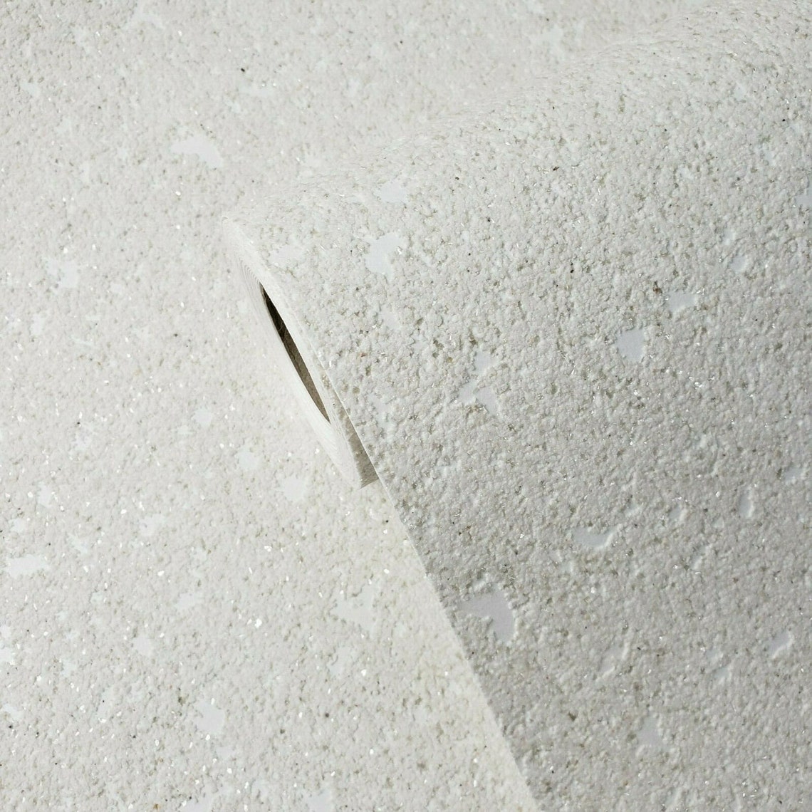 White Cream Chip Stone Real Natural Mica Textured Wallpaper Plain - Etsy