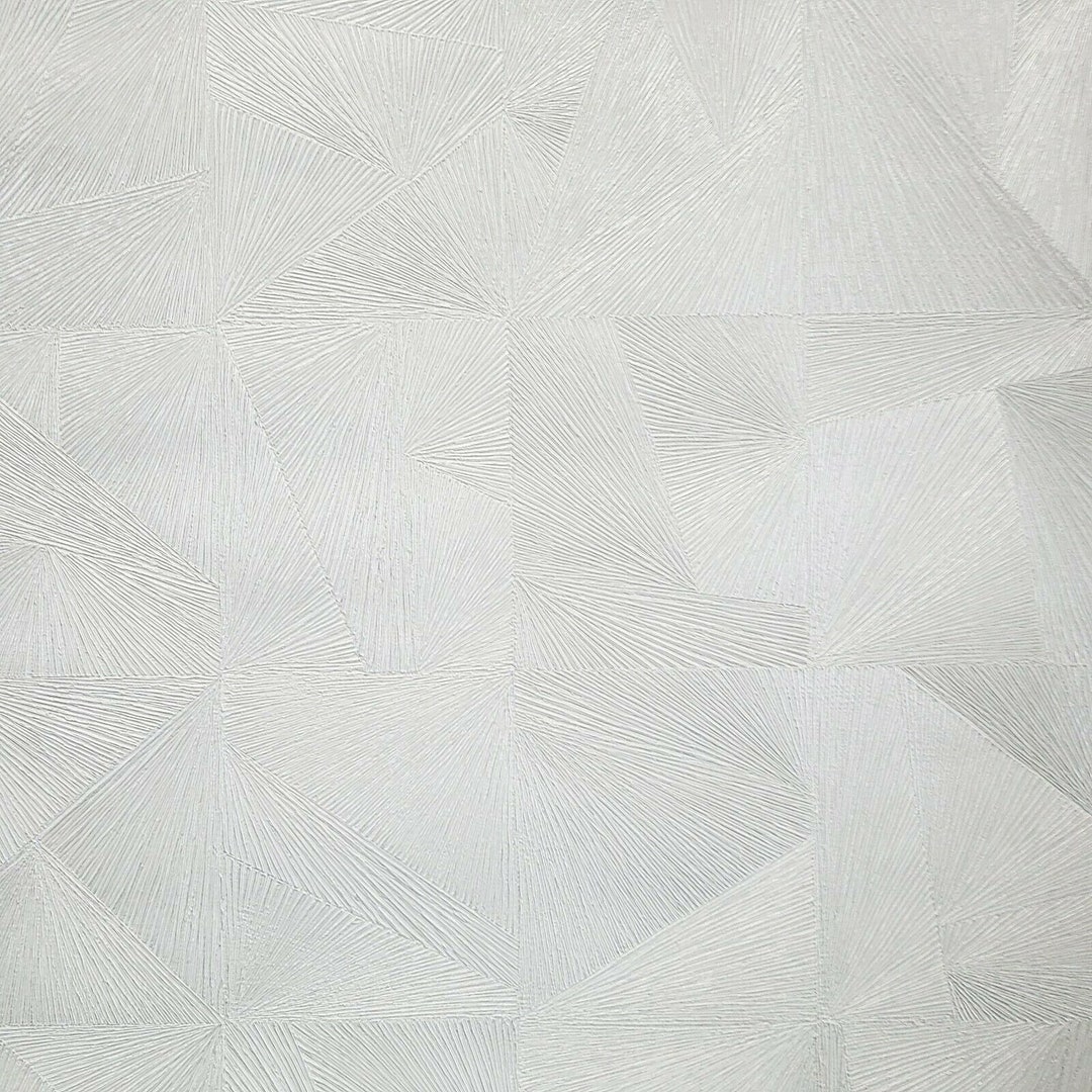 Geometric Modern off White Square Triangles Lines Textured Wallpaper 3D ...