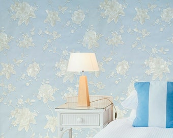 Blue Cream Wallpaper - Etsy
