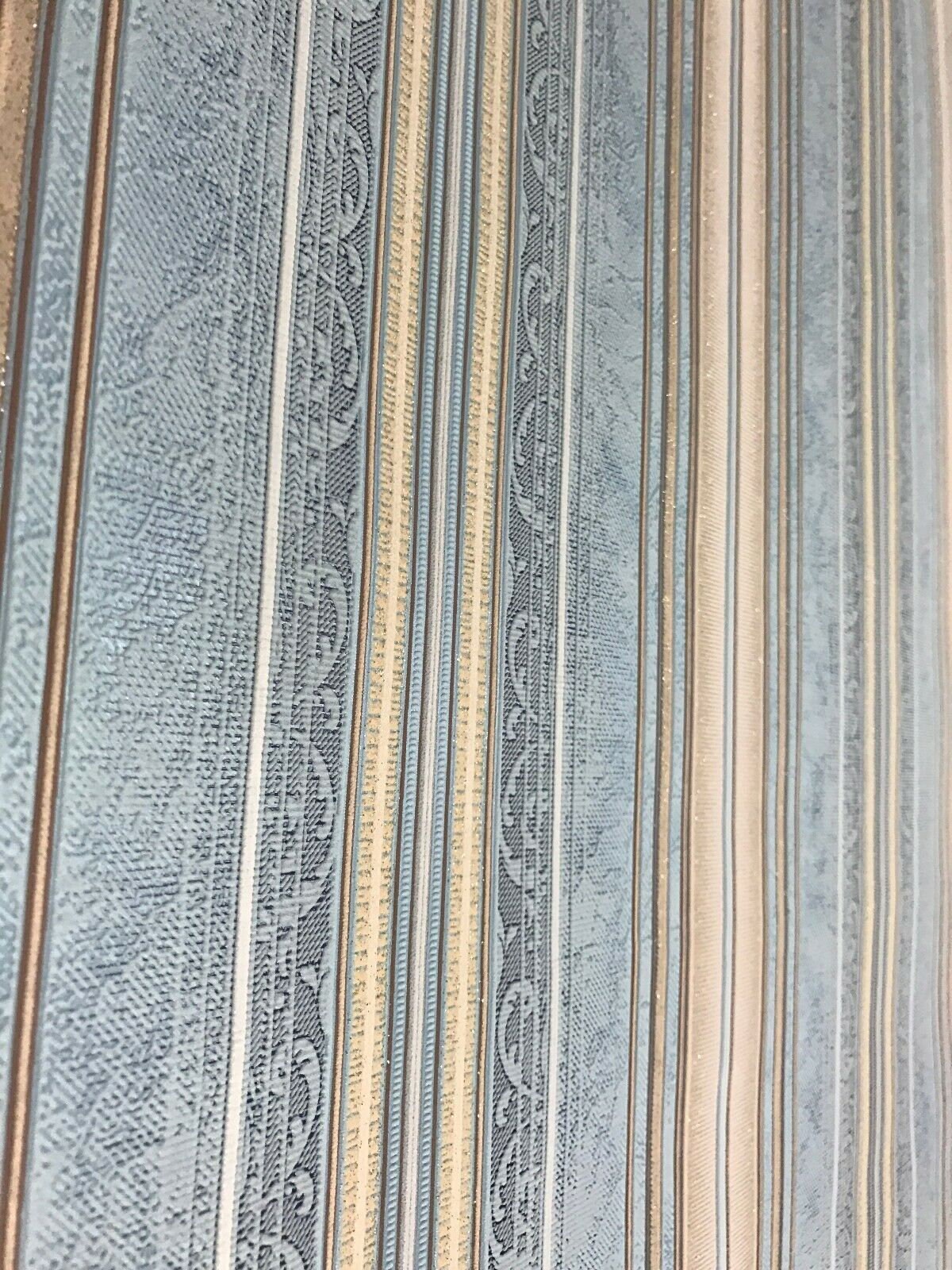 Wallpapers Blue Beige Wallcovering Texture Vintage Striped - Etsy
