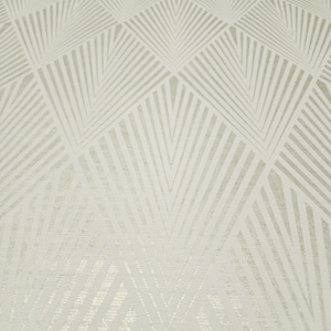 Retro Art Deco Diamond Ivory off White Gold Metallic Textured Wallpaper ...