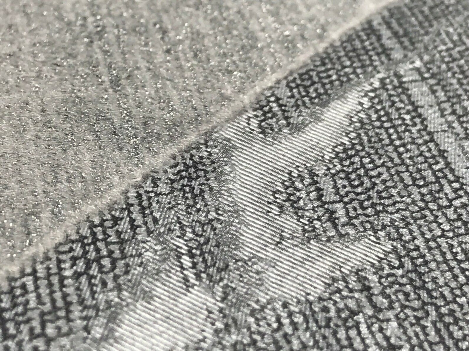 Modern Wallpaper Silver Grey Metallic Textured Flocking Leaves - Etsy