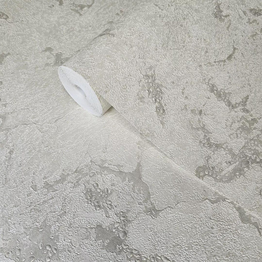 Ivory off White Gold Reflection Pearl Shell Sparkle Plaster Textured ...